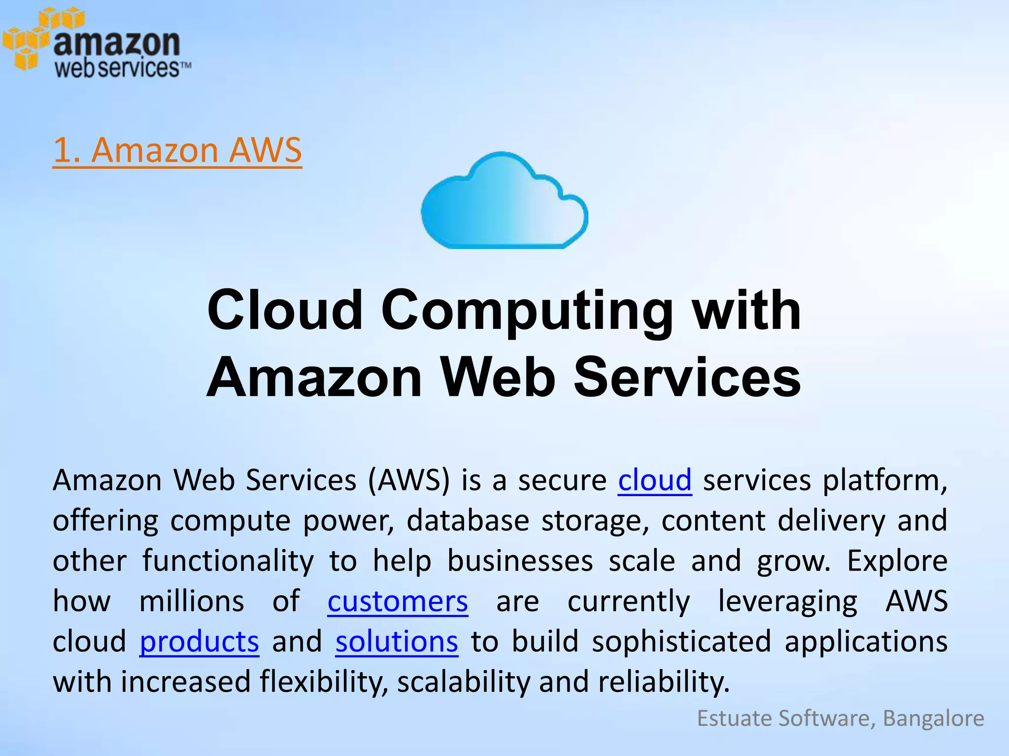 Amazon Web Service EC2 & S3 | PPTX