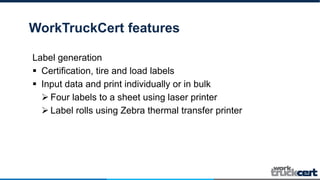 WorkTruckCert - An overview | PPTX