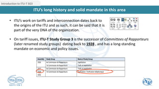 ITU-T Study Group 3 Introduction | PDF