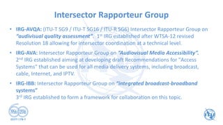 ITU-T Study Group 9 Introduction | PDF