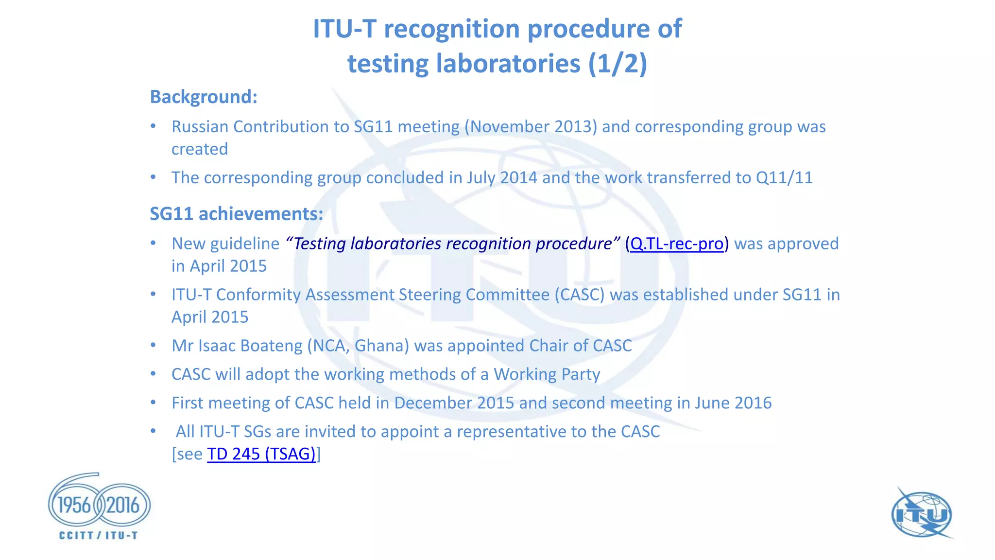 ITU-T Study Group 11 Introduction | PDF