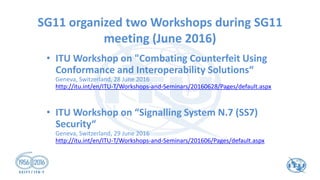 ITU-T Study Group 11 Introduction | PDF