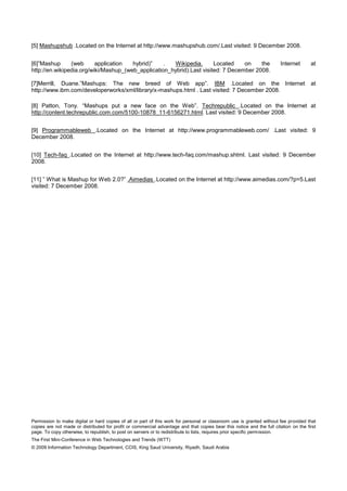 MASHUP : THE WEB APPLICATION INTEGRATION (OVERVIEW) | PDF