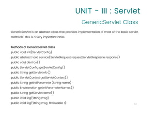 WEB TECHNOLOGIES Servlet | PDF