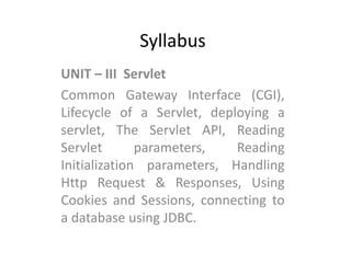 WEB TECHNOLOGIES Servlet | PDF