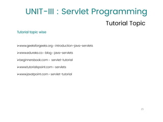 WEB TECHNOLOGIES Servlet | PDF