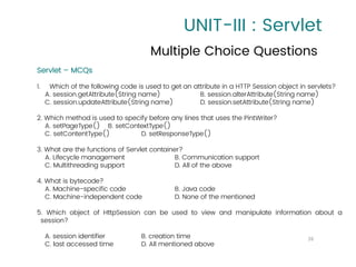 WEB TECHNOLOGIES Servlet | PDF