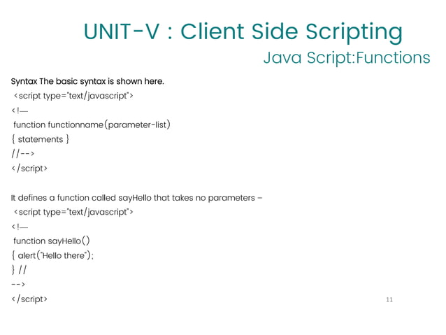 WEB TECHNOLOGIES JavaScript | PDF | Web Development | Internet