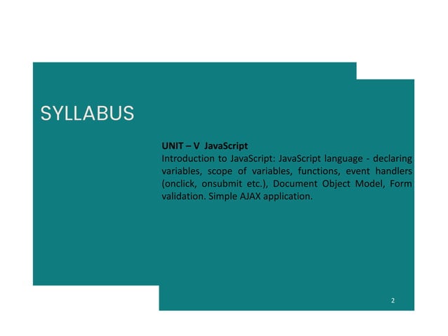 WEB TECHNOLOGIES JavaScript | PDF | Web Development | Internet