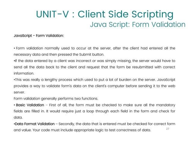 WEB TECHNOLOGIES JavaScript | PDF | Web Development | Internet WEB TECHNOLOGIES JavaScript | PDF | Web Development | Internet