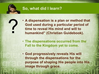 Dispensations of the Bible (All Nations Leadership Institute) | PDF