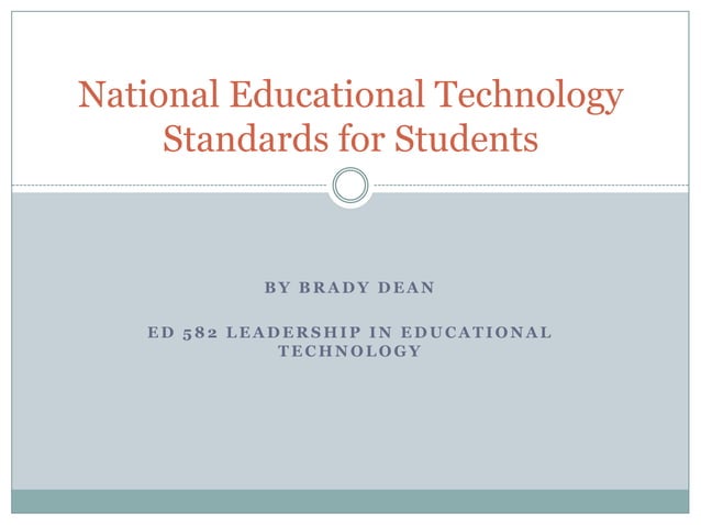 National Education Technology Standards for Students | PPTX | Education