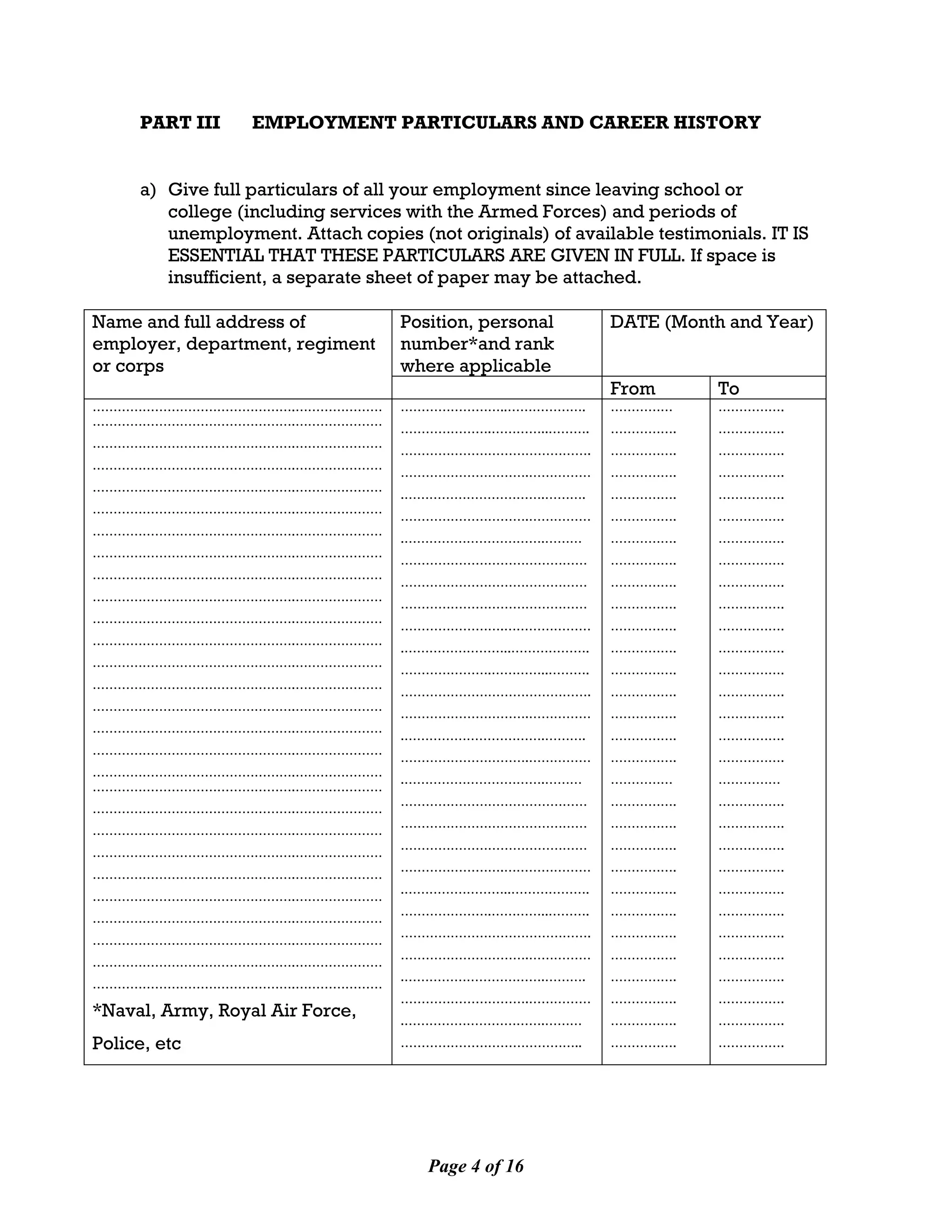 Jsc 2 a application for employment form public officers | PDF
