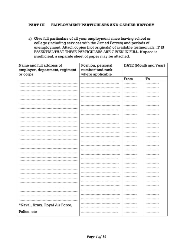 Jsc 2 a application for employment form public officers | PDF
