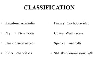 wuchereria bancrofti.pptx | Infectious Diseases | Diseases and Conditions