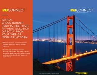 Western Union's API overview | PDF