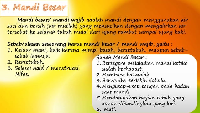 Wudhu, tayamum, dan mandi besar | PPTX