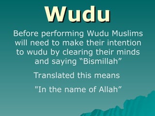 Wudu in english language simple text.ppt