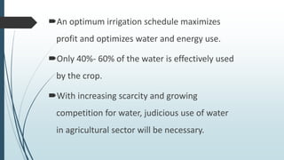 SENSORS for AGRICULTURE and WATER USE EFFICIENCY | PPTX