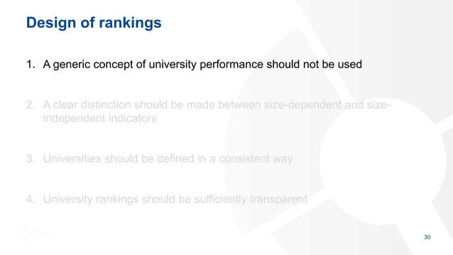 A scientometric perspective on university ranking | PPT