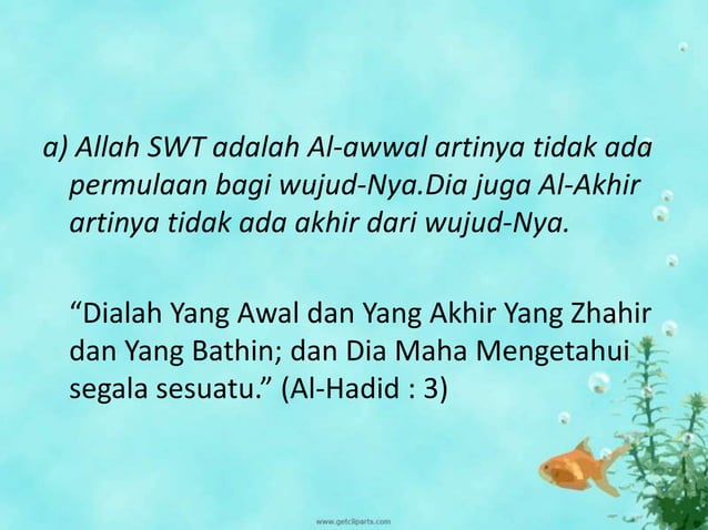 Wujud Allah swt beserta sifat-sifatnya | PPTX