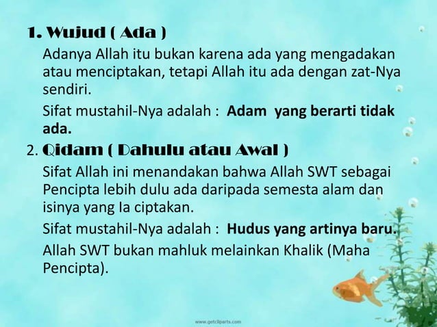 Wujud Allah swt beserta sifat-sifatnya | PPTX