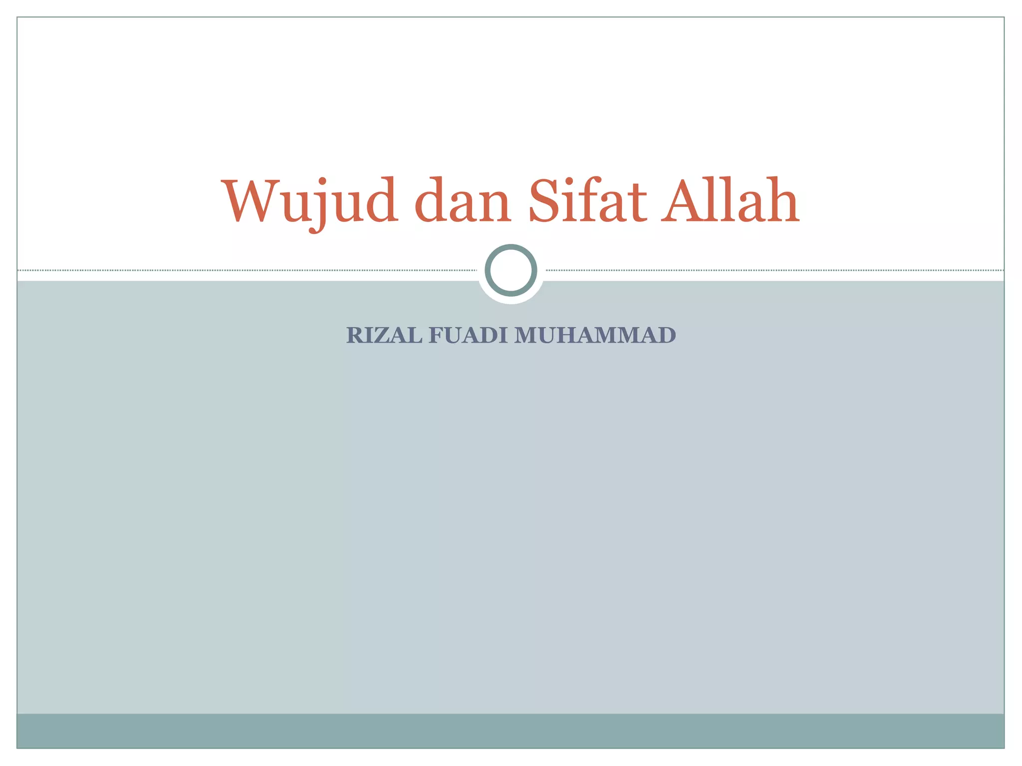 Wujud dan sifat allah | PPT