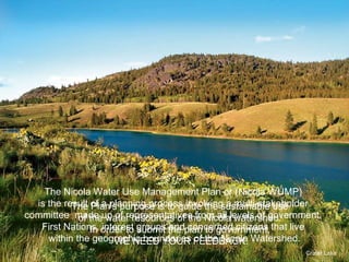 Nicola Water Use Management Plan (Draft) | PPT