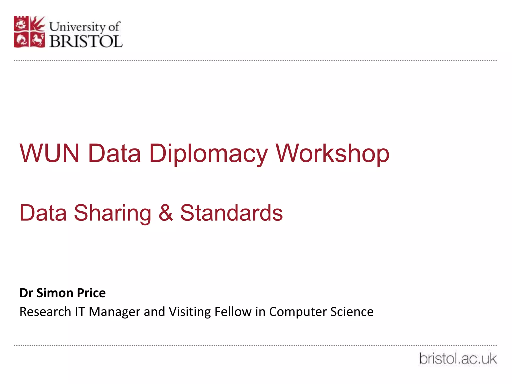 Data Sharing and Standards | PPTX