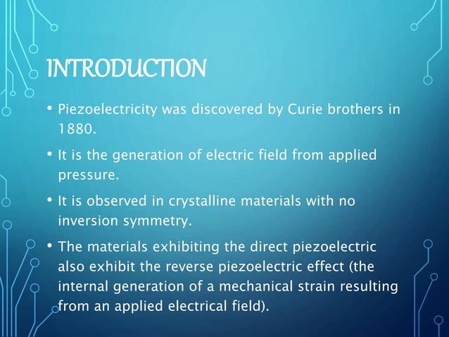 Piezo energy | PPTX | Chemistry | Science