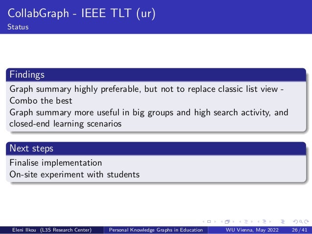Personal Knowledge Graphs in Education | PDF
