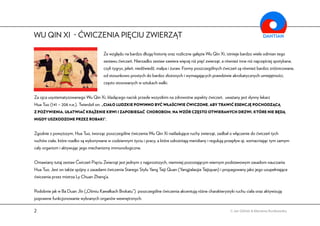 Ćwiczenia pięciu zwierząt - Wu qin xi | PPT