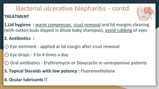 BLEPHARITIS - introduction, types, Etiology, pathogenesis, clinical features, management | PPTX ...