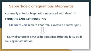 BLEPHARITIS - introduction, types, Etiology, pathogenesis, clinical ...