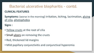 BLEPHARITIS - introduction, types, Etiology, pathogenesis, clinical ...