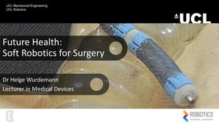 UCL || Dr Helge Wurdemann || Soft Robotics for Surgery | PPT