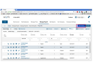 Run a Payroll Using WURK | PPT