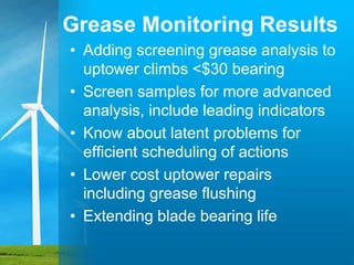 Wind Turbine Blade Bearing Grease Sampling | PPTX