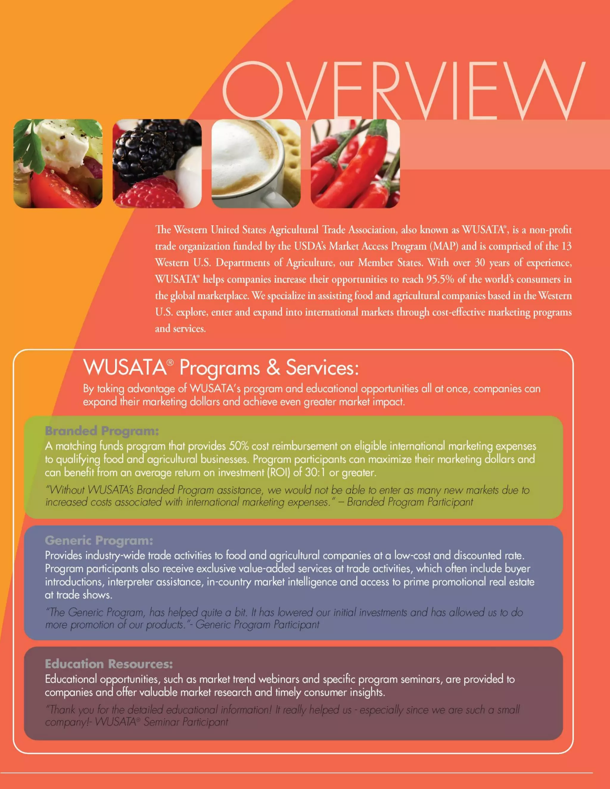 Wusata printable brochure | PDF | Agriculture | Industries