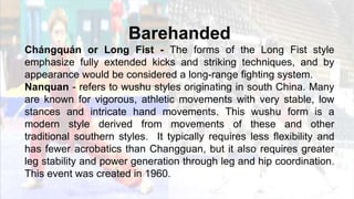 The History and Origin of the Martial Art: Wushu | PPTX
