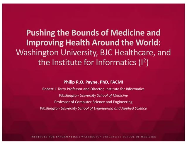 mHealth Israel_Washington University in St Louis / BJC Healthcare, Institute for Informatics ...