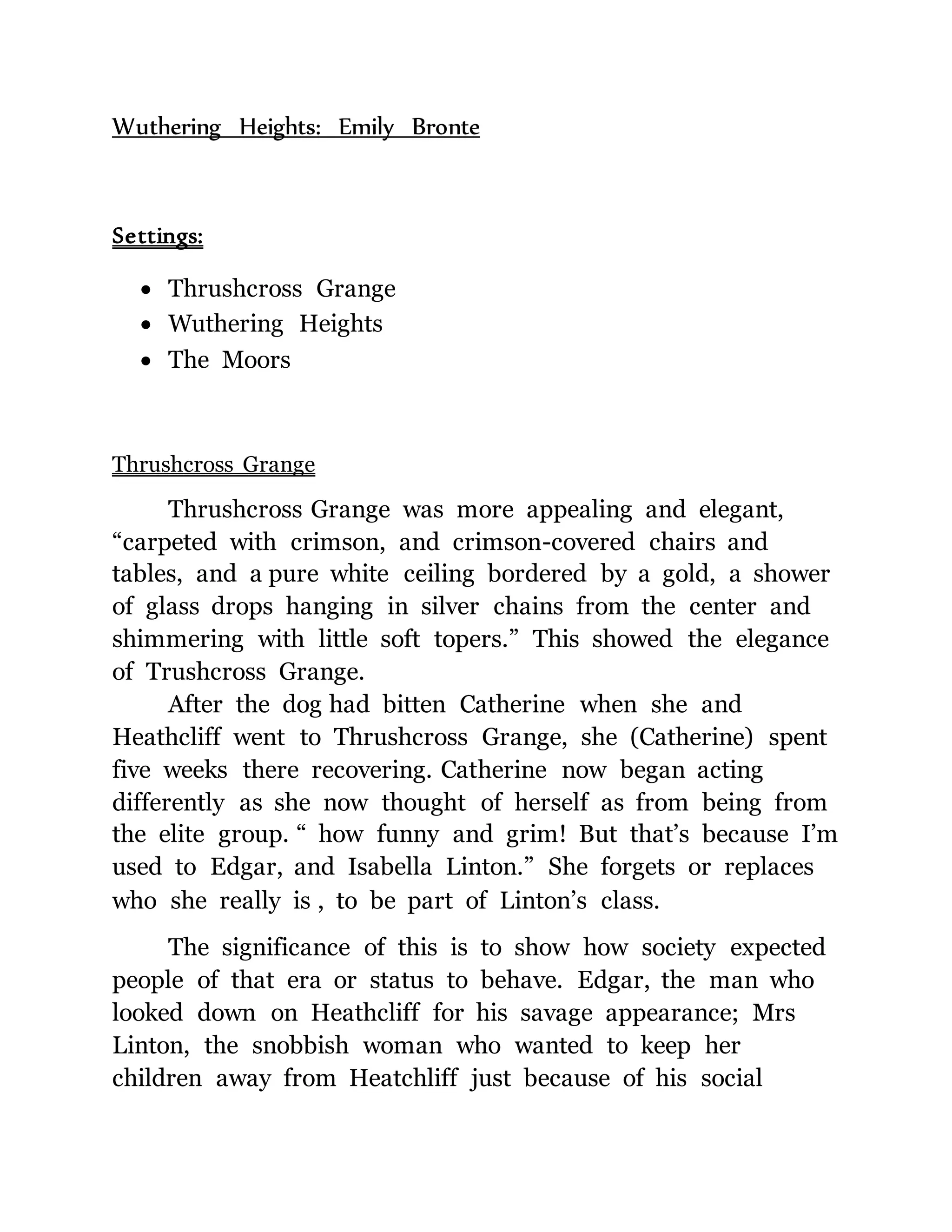 Wuthering heights | DOCX | Fiction | Books and Literature