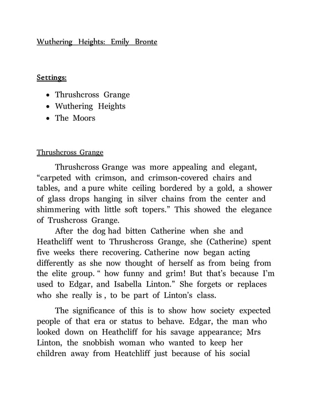 Wuthering heights | DOCX | Fiction | Books and Literature
