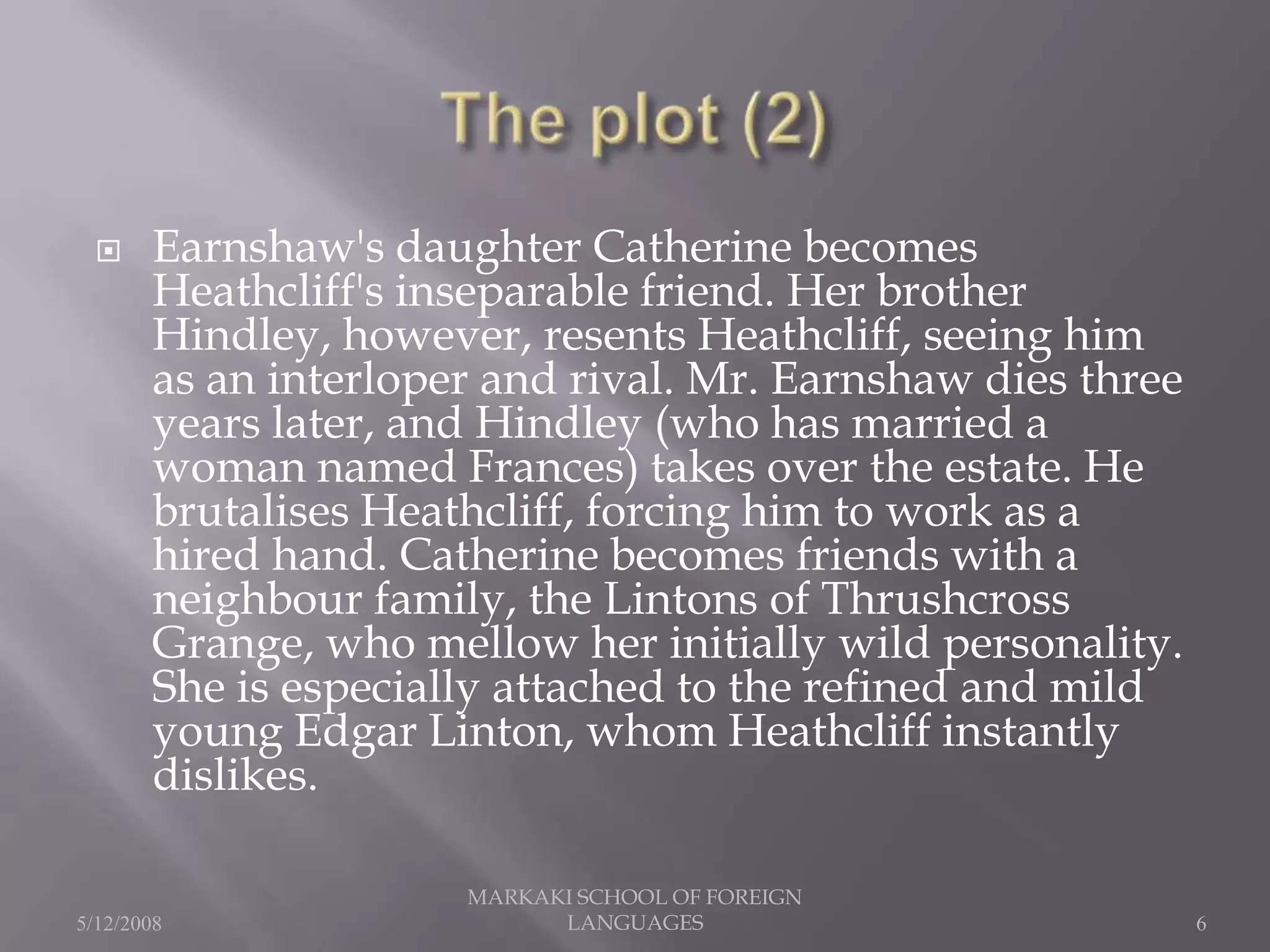 Wuthering Heights, an FCE lesson | PPT