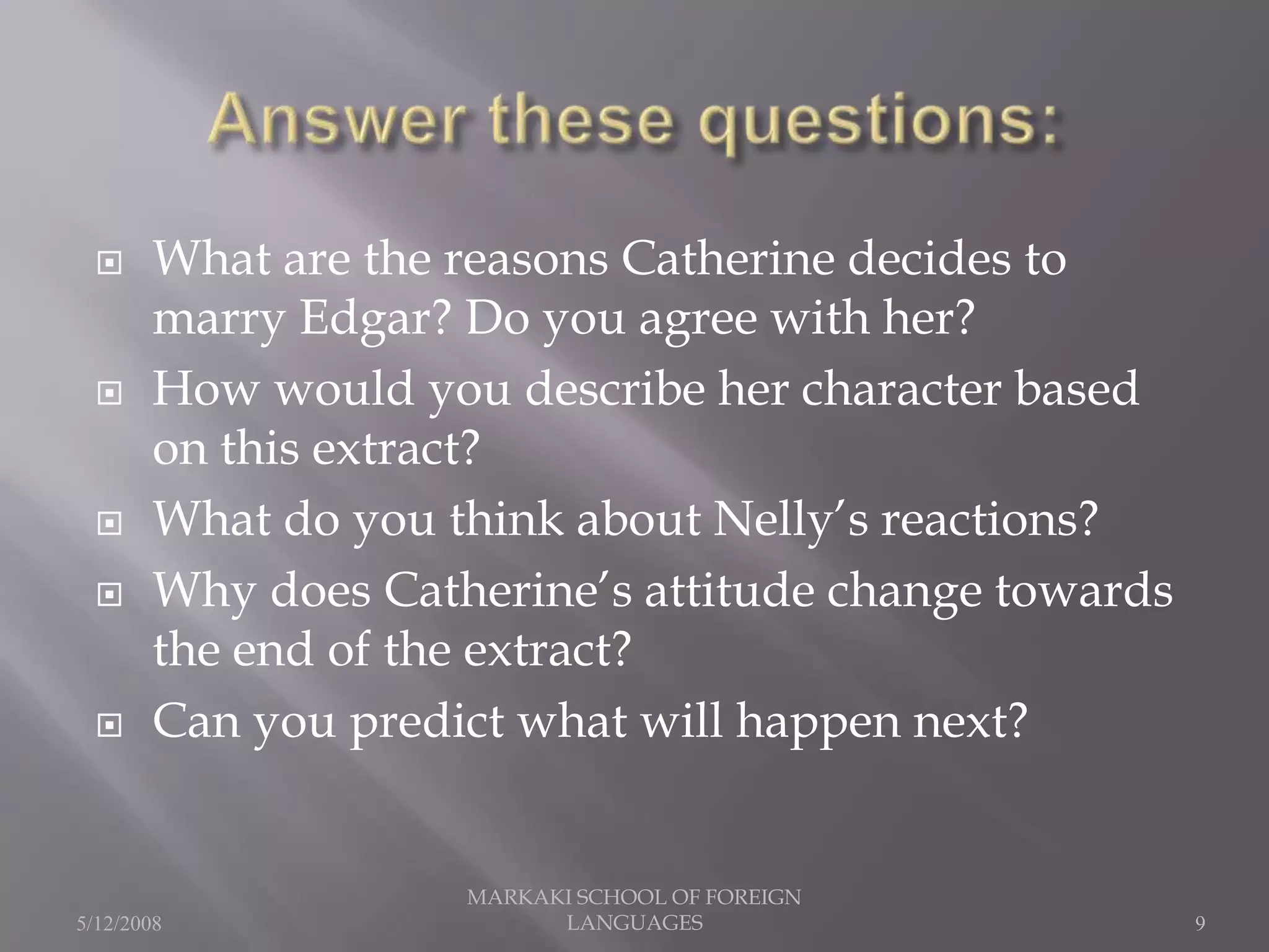 Wuthering Heights, an FCE lesson | PPT