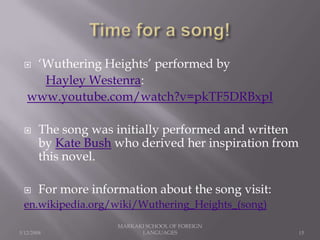 Wuthering Heights, an FCE lesson | PPT