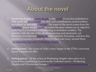 Wuthering Heights, an FCE lesson | PPT