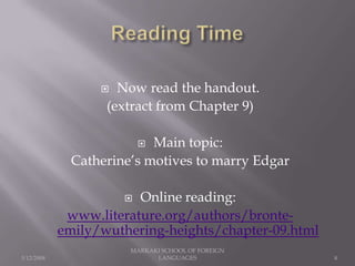 Wuthering Heights, an FCE lesson | PPT