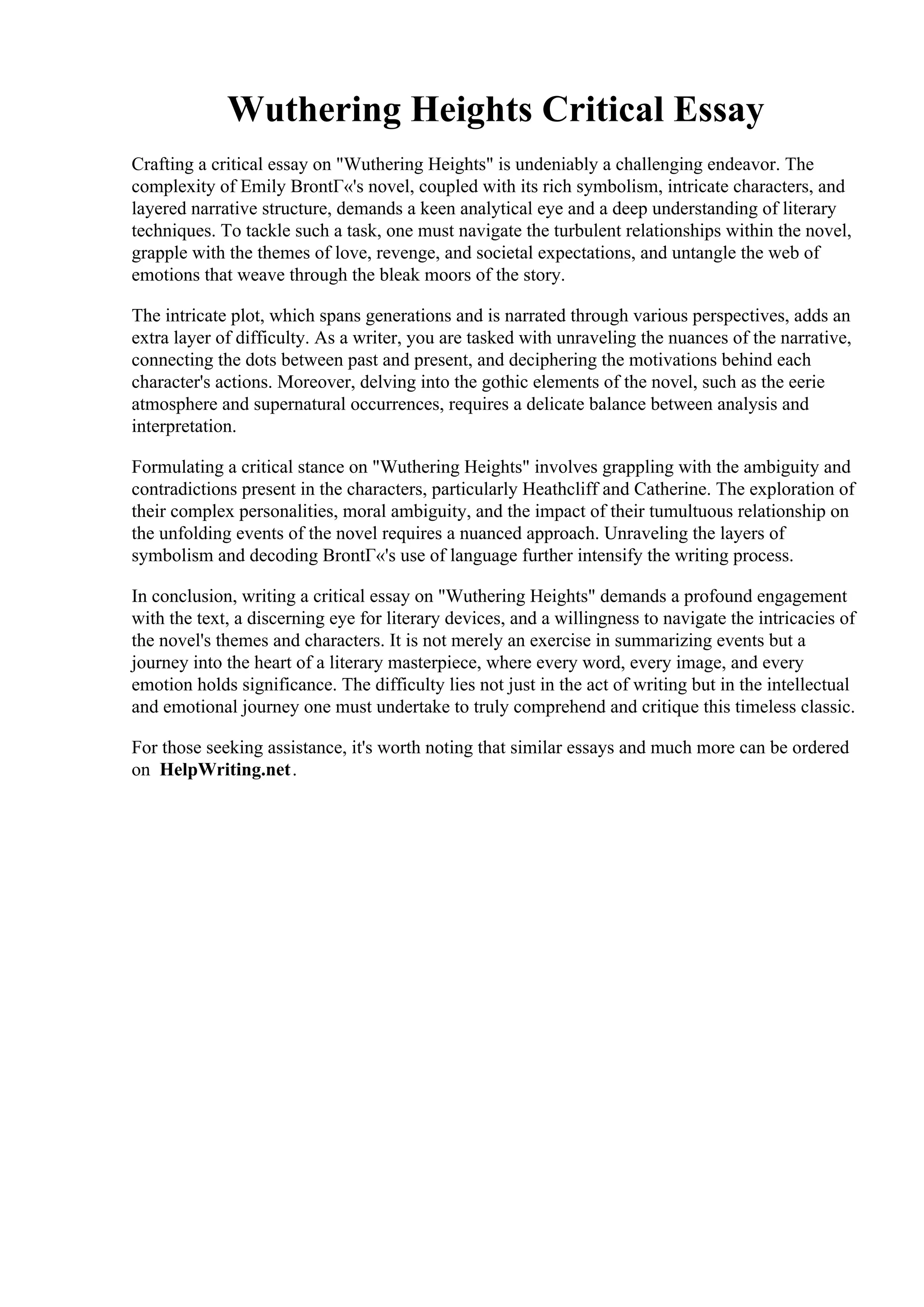 Wuthering Heights Critical Essay.pdf