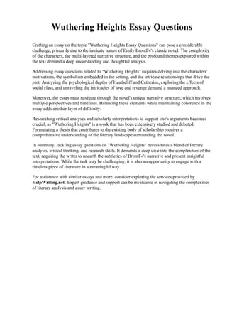 Wuthering Heights Essay Questions.pdf